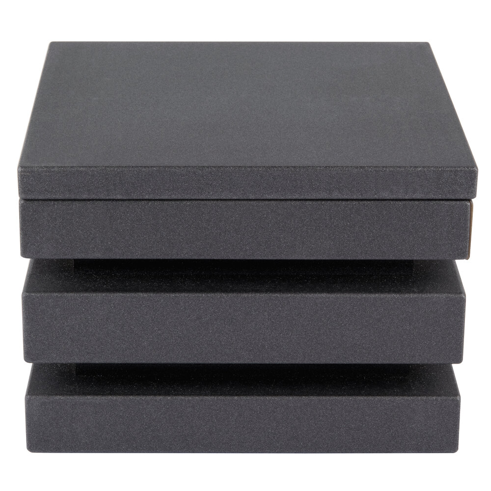 Vollrath V904600 Cubic 9" Black Wooden Stackable Support Cube Riser