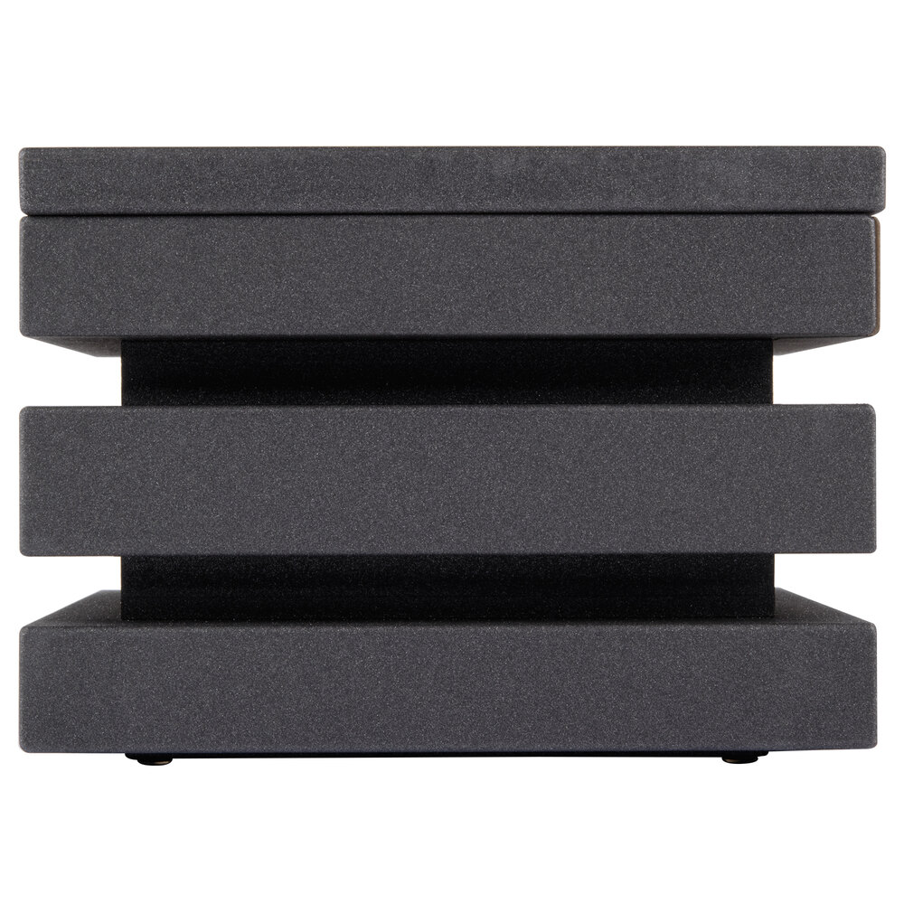 Vollrath V904600 Cubic 9" Black Wooden Stackable Support Cube Riser