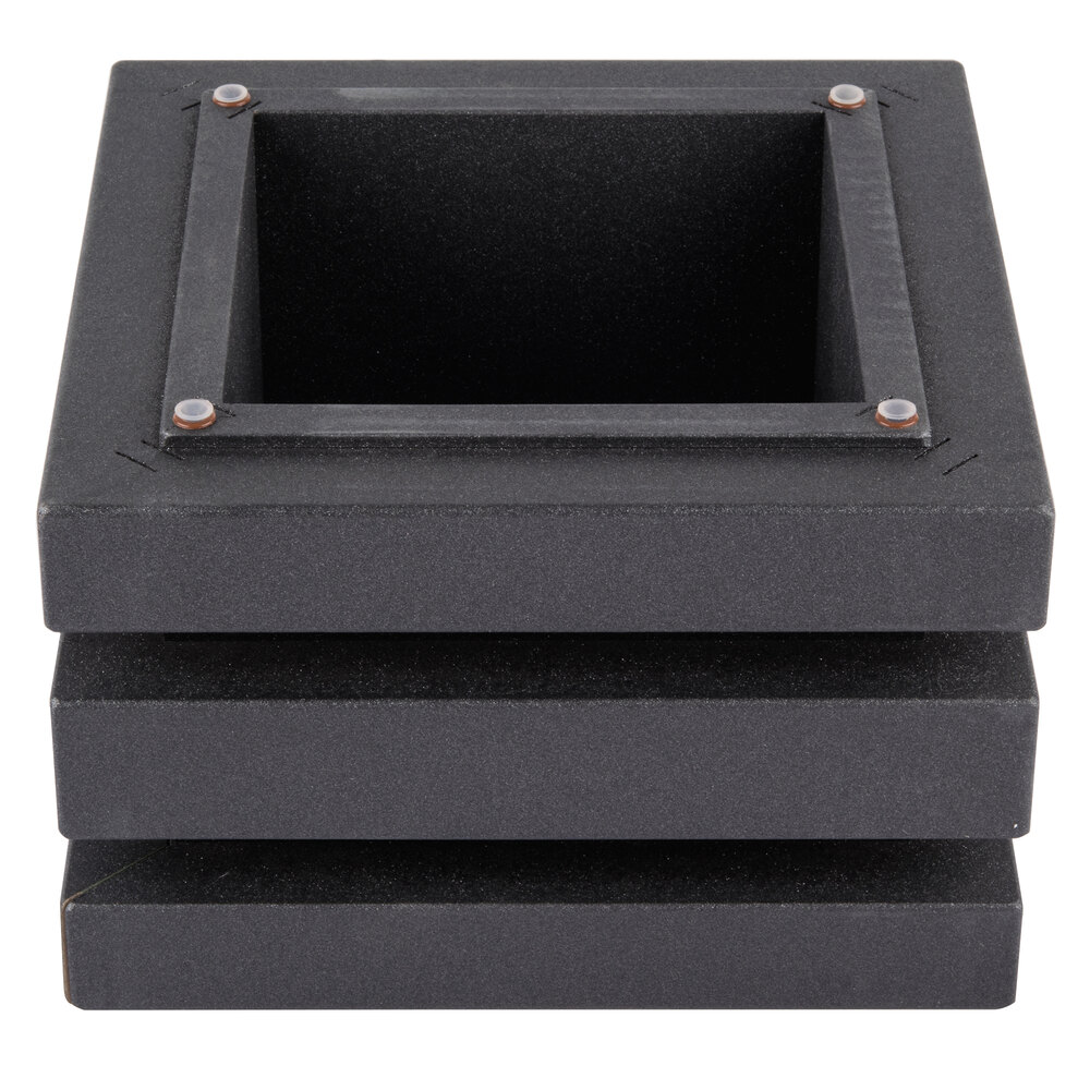 Vollrath V904600 Cubic 9" Black Wooden Stackable Support Cube Riser
