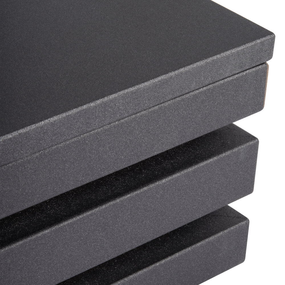 Vollrath V904600 Cubic 9" Black Wooden Stackable Support Cube Riser