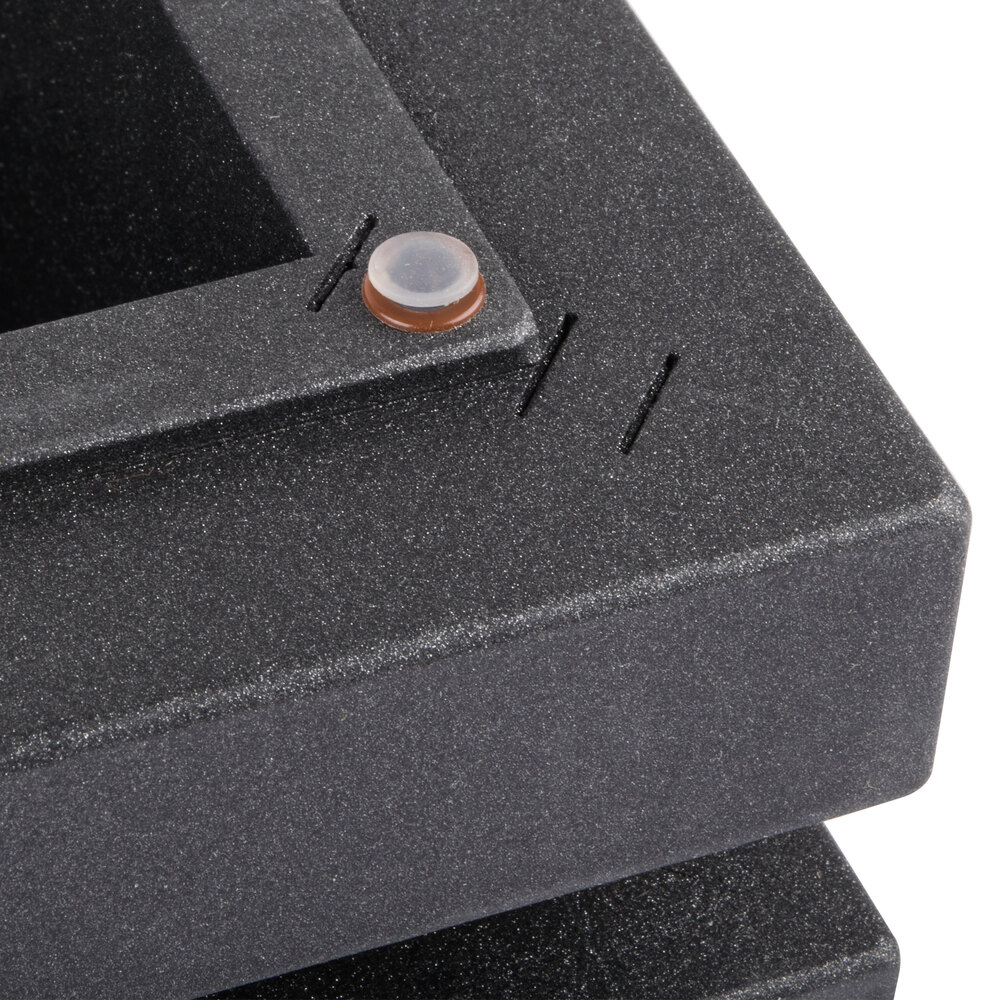 Vollrath V904600 Cubic 9" Black Wooden Stackable Support Cube Riser