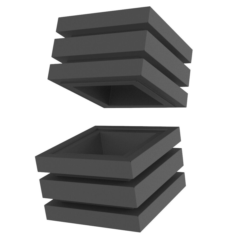 Vollrath V904600 Cubic 9" Black Wooden Stackable Support Cube Riser