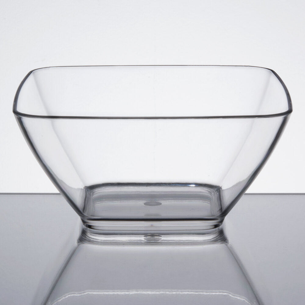 Vollrath V928001 20 oz. Clear Small Square Acrylic Bowl