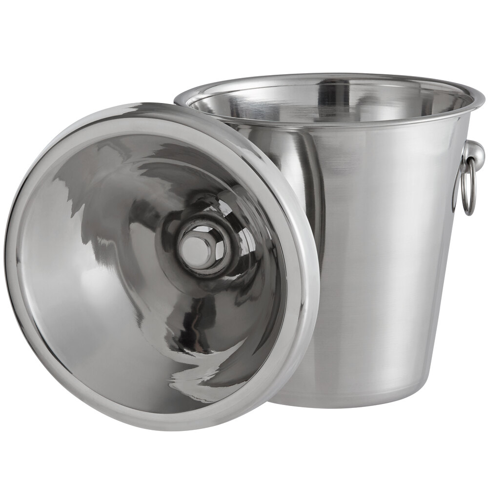 Franmara 9286SET Customizable 4.5 Qt. Stainless Steel Wine Tasting Spittoon