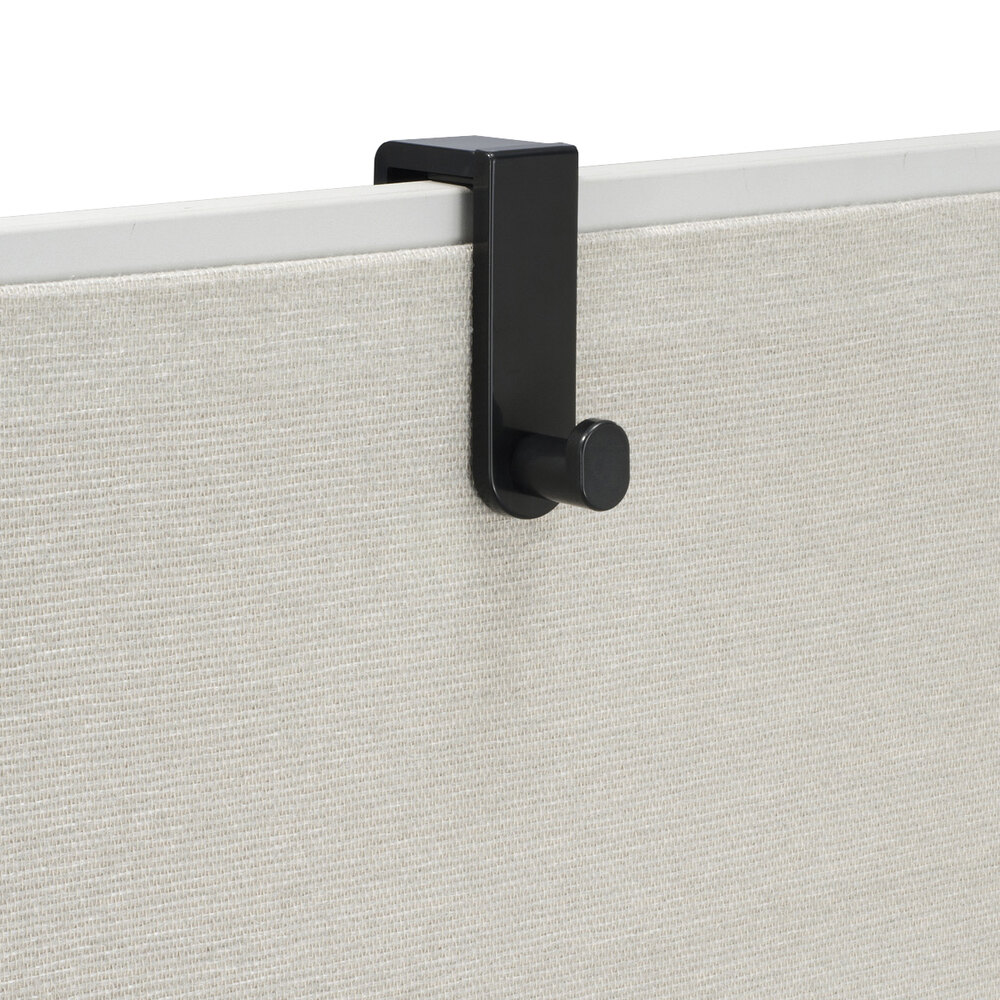 Safco 4224BL Black Plastic Single Over Panel Coat Hook