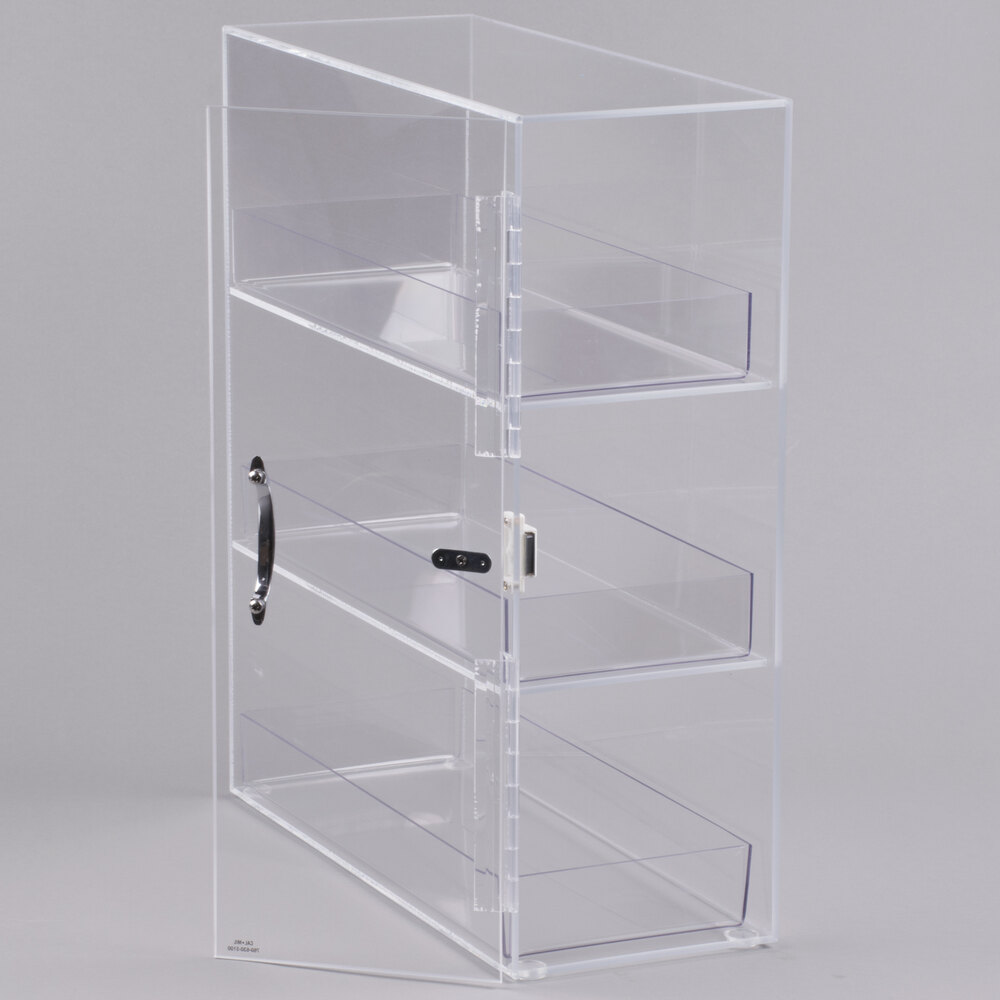 Cal-Mil 1204P-12 Three Section Clear Pullman Loaf Bread Box