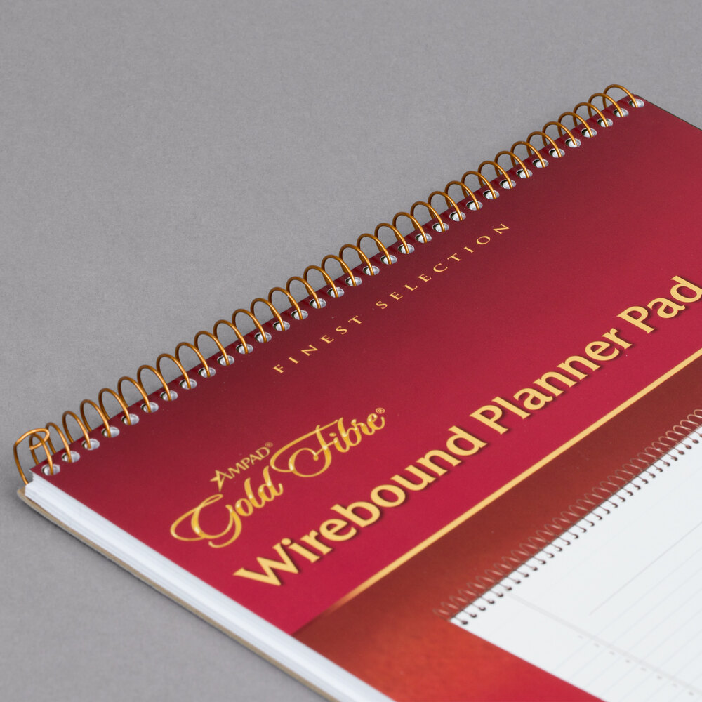 Ampad 20-811 Gold Fibre 8 1/2" x 11 3/4" Wide Ruled Perforated ...