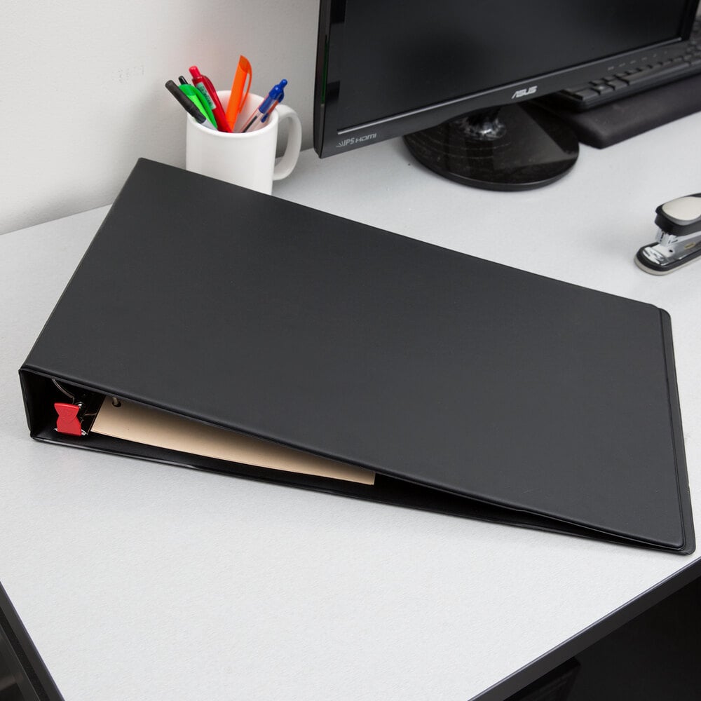 Cardinal CRD 12132 Premier Easy Open 11" x 17" Black Locking Tabloid ...