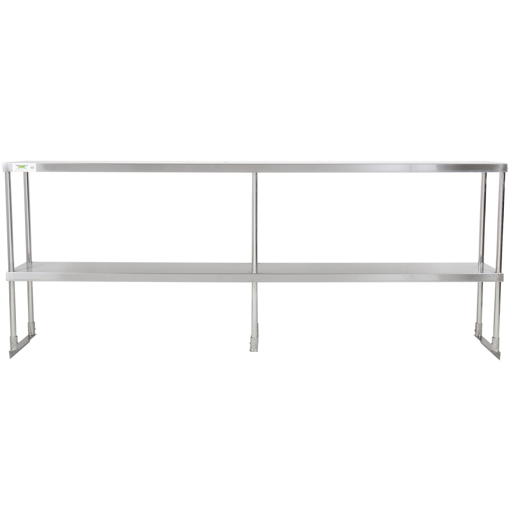 Regency Stainless Steel Double Deck Overshelf - 12" x 84" x 32"