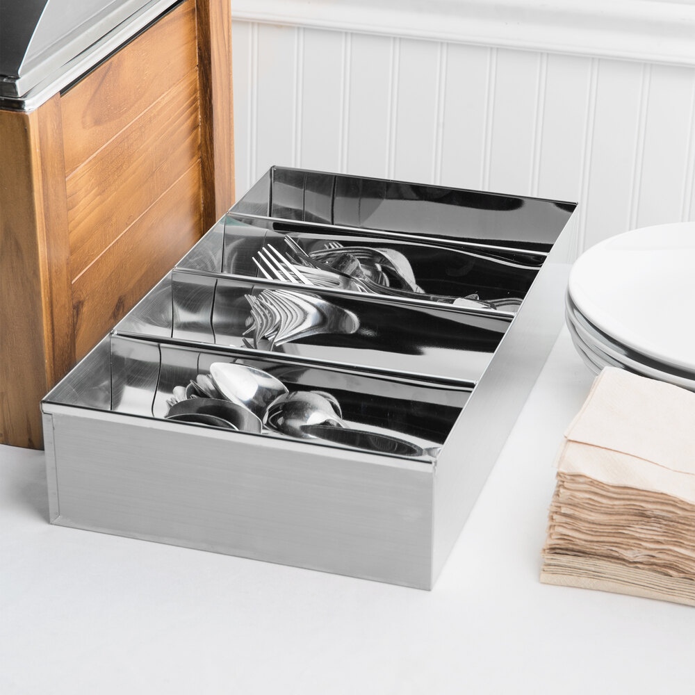 Choice 4-Compartment Cutlery Box (Stainless Steel)