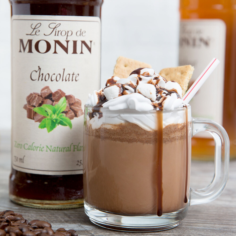Monin Zero Calorie Chocolate Flavoring Syrup - 750 mL