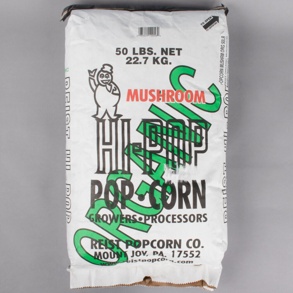 Reist 50 lb. HI-POP Organic Mushroom Popcorn Kernels