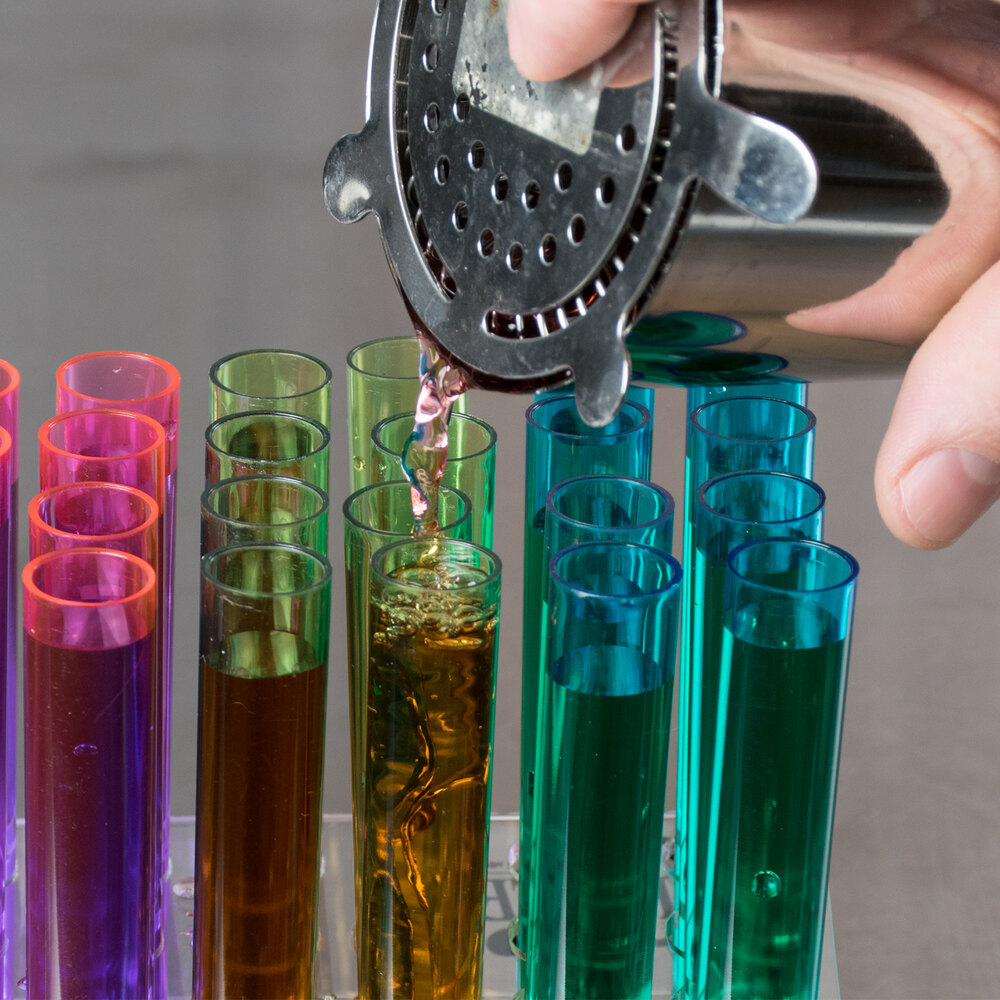 Choice Test Tube / Shooter Rack with 100 Assorted Neon Test Tube Shots ...
