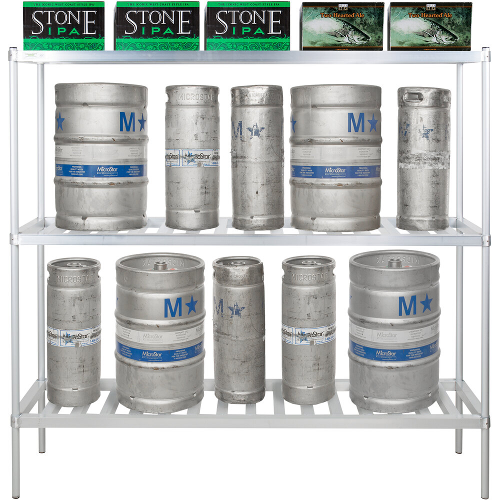 Regency 8 Keg Aluminum Keg Rack - 20" x 80" x 76"