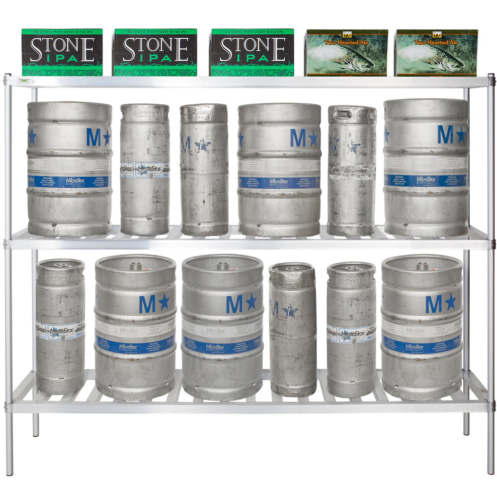 Regency 10 Keg Aluminum Keg Rack - 20" x 93" x 76"