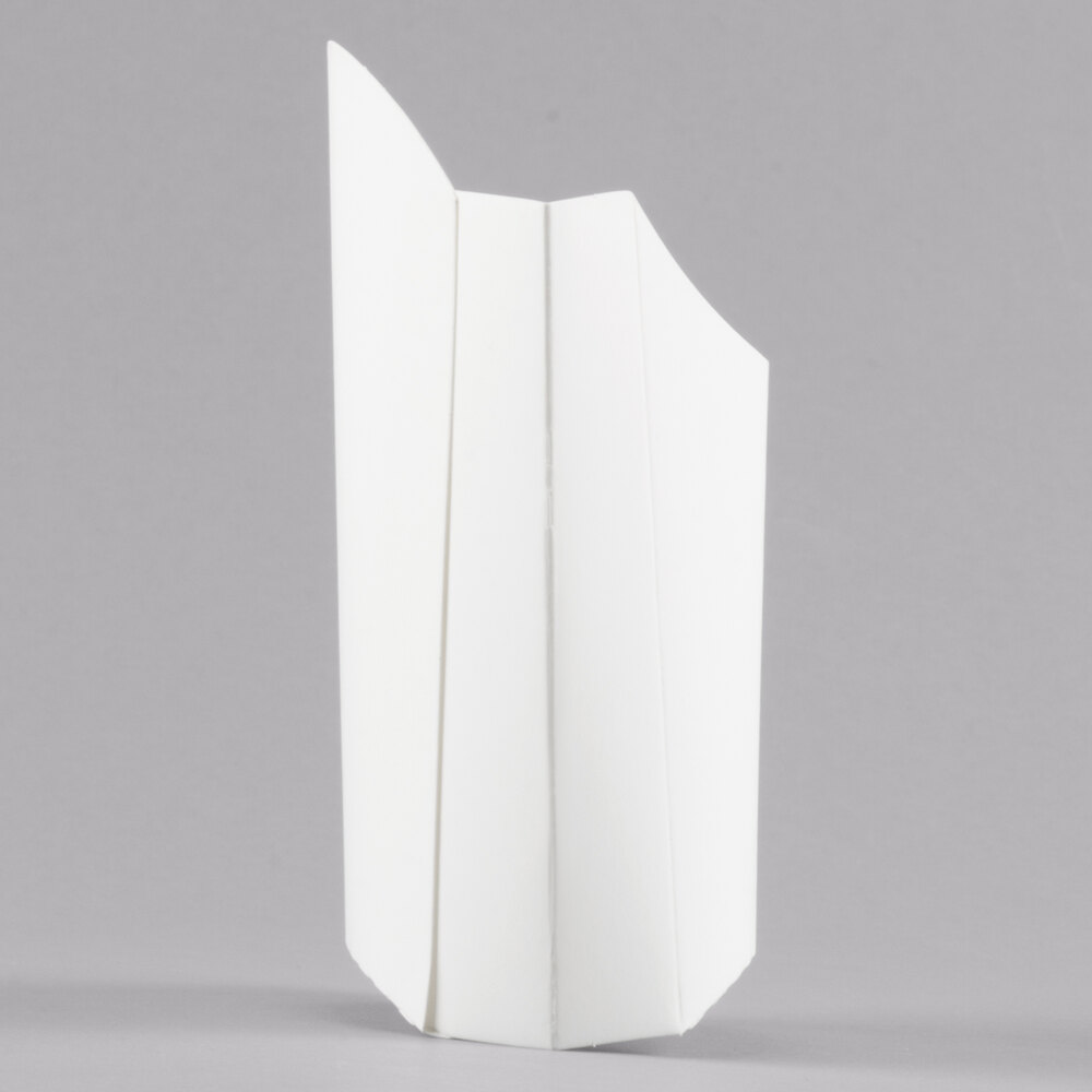 Choice 5.5 oz. Medium White Paper Scoop / Tray - 50/Pack