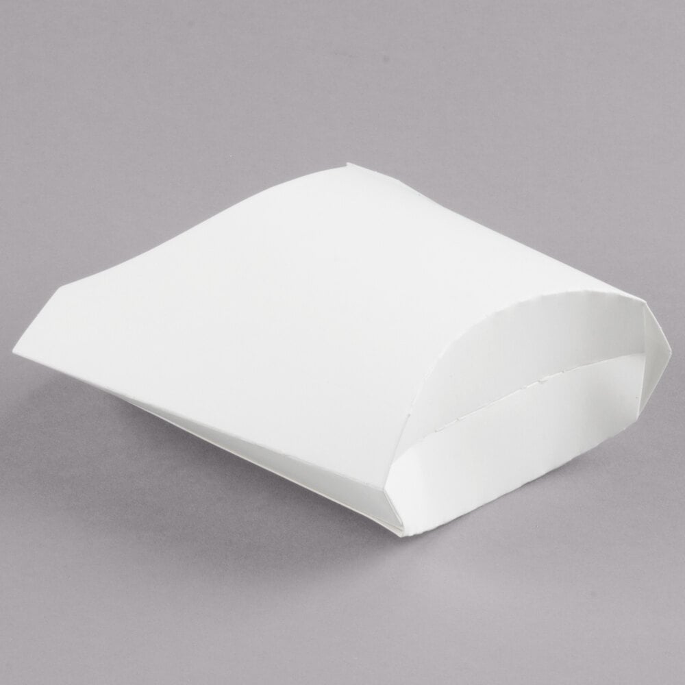 Choice 5.5 oz. Medium White Paper Scoop / Tray - 50/Pack
