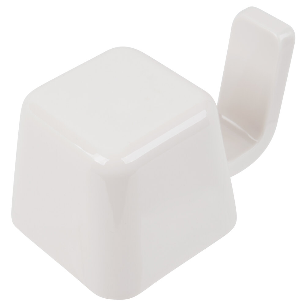 Carlisle 49110-102 9.5 oz. White Polycarbonate Square Portion Scoop