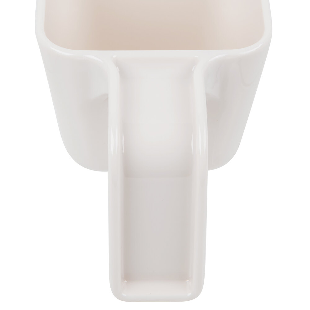 Carlisle 49110-102 9.5 oz. White Polycarbonate Square Portion Scoop