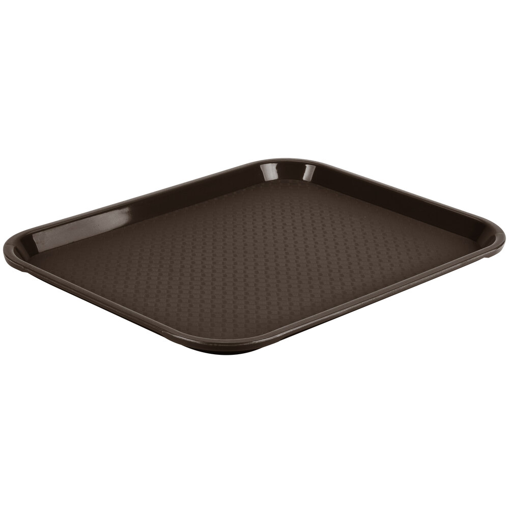 Vollrath 86101 10" x 14" Brown Plastic Fast Food Tray - 24/Case