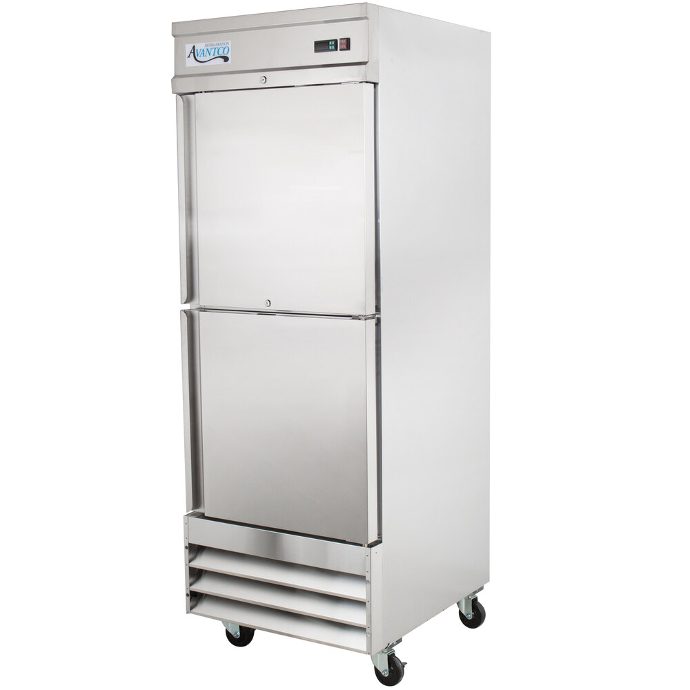 Avantco SS-1F-2-HC 29" Stainless Steel Solid Half Door Reach-In Freezer