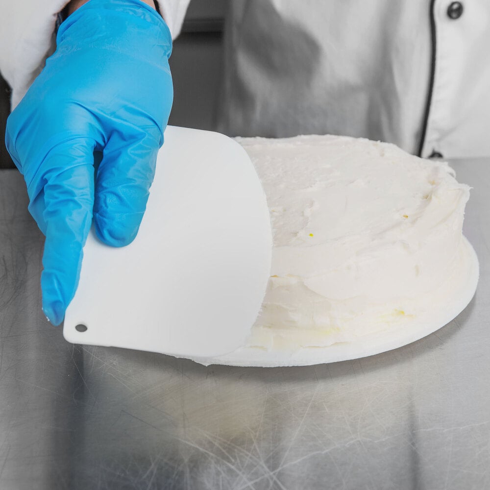 Ateco 1303 5 1/4" x 3 1/2" Straight Edge Plastic Bowl Scraper