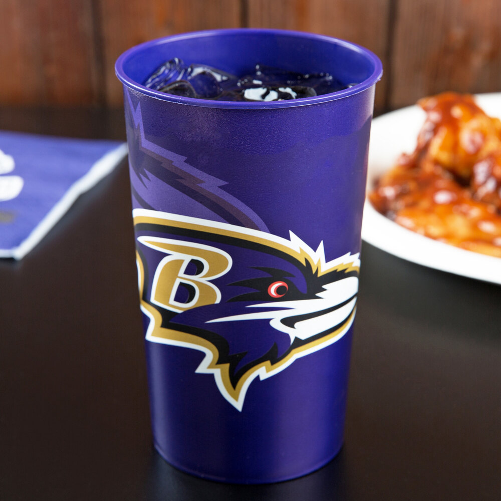 Creative Converting 119503 Baltimore Ravens 22 oz. Plastic Souvenir Cup ...
