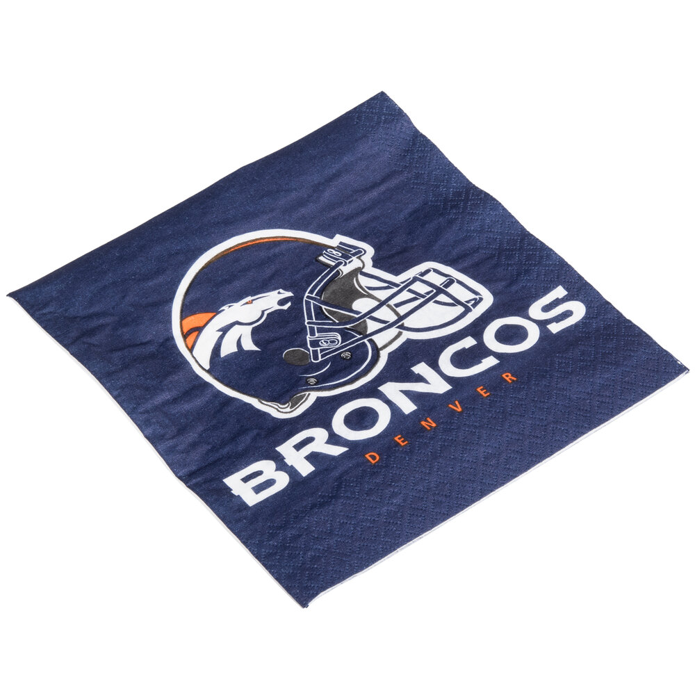 Creative Converting 669510 Denver Broncos 2-Ply Luncheon Napkin - 192/Case