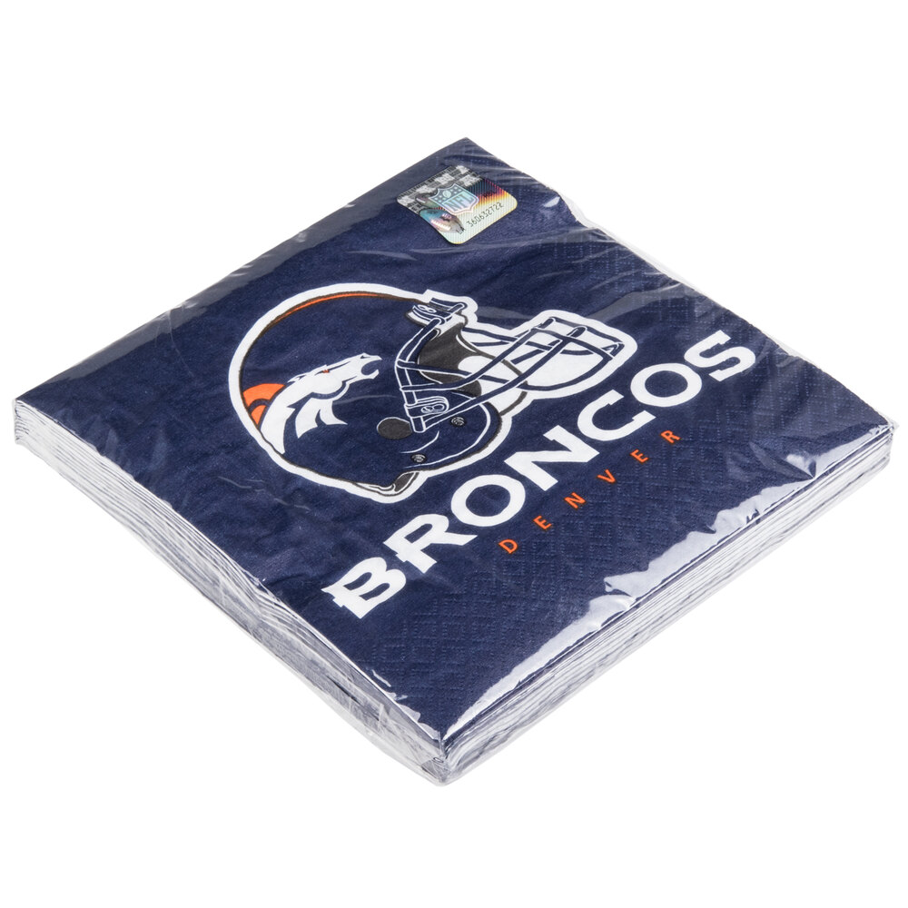 Creative Converting 669510 Denver Broncos 2-Ply Luncheon Napkin - 192/Case