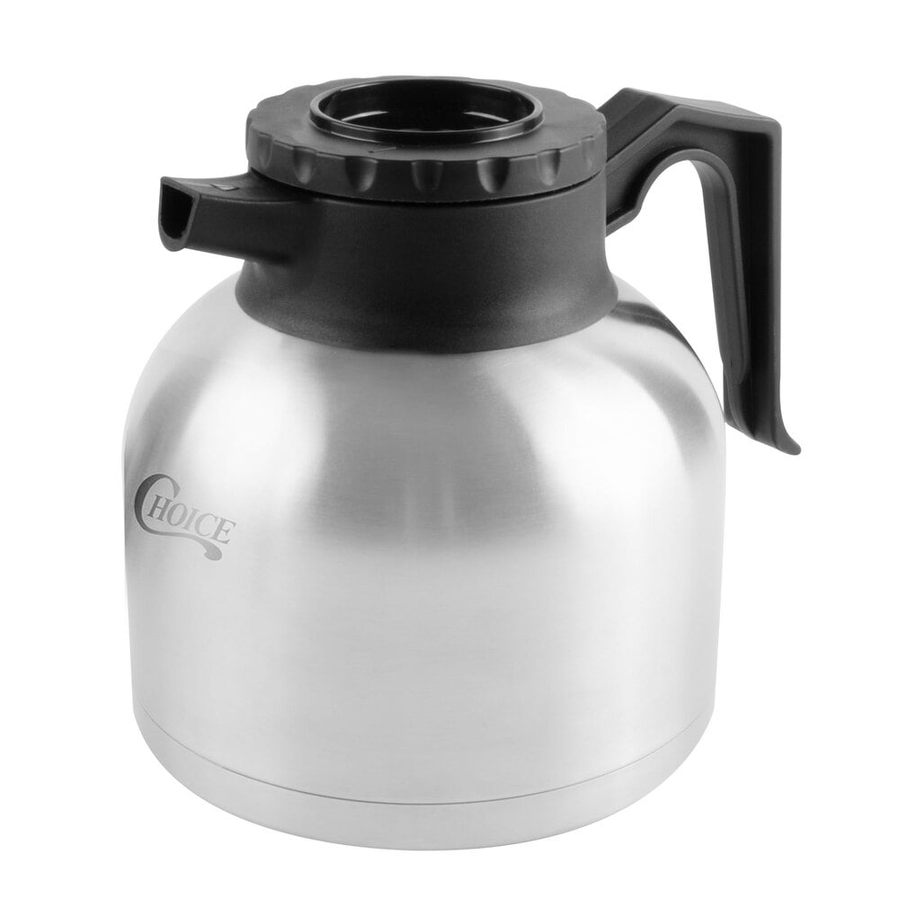 Choice 1.9 Liter Insulated Thermal Coffee Carafe / Server with Regular ...