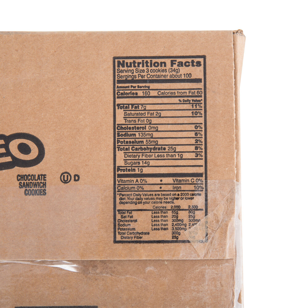 Nabisco Whole Oreo Cookies 5 oz. Sleeve - 24/Case