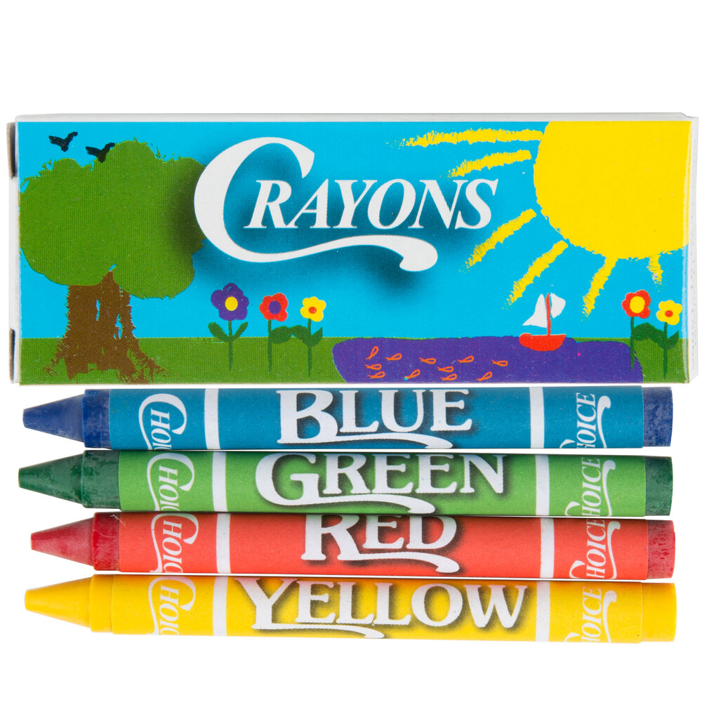 Choice 4 Pack Kids Restaurant Crayons - 1000/Case