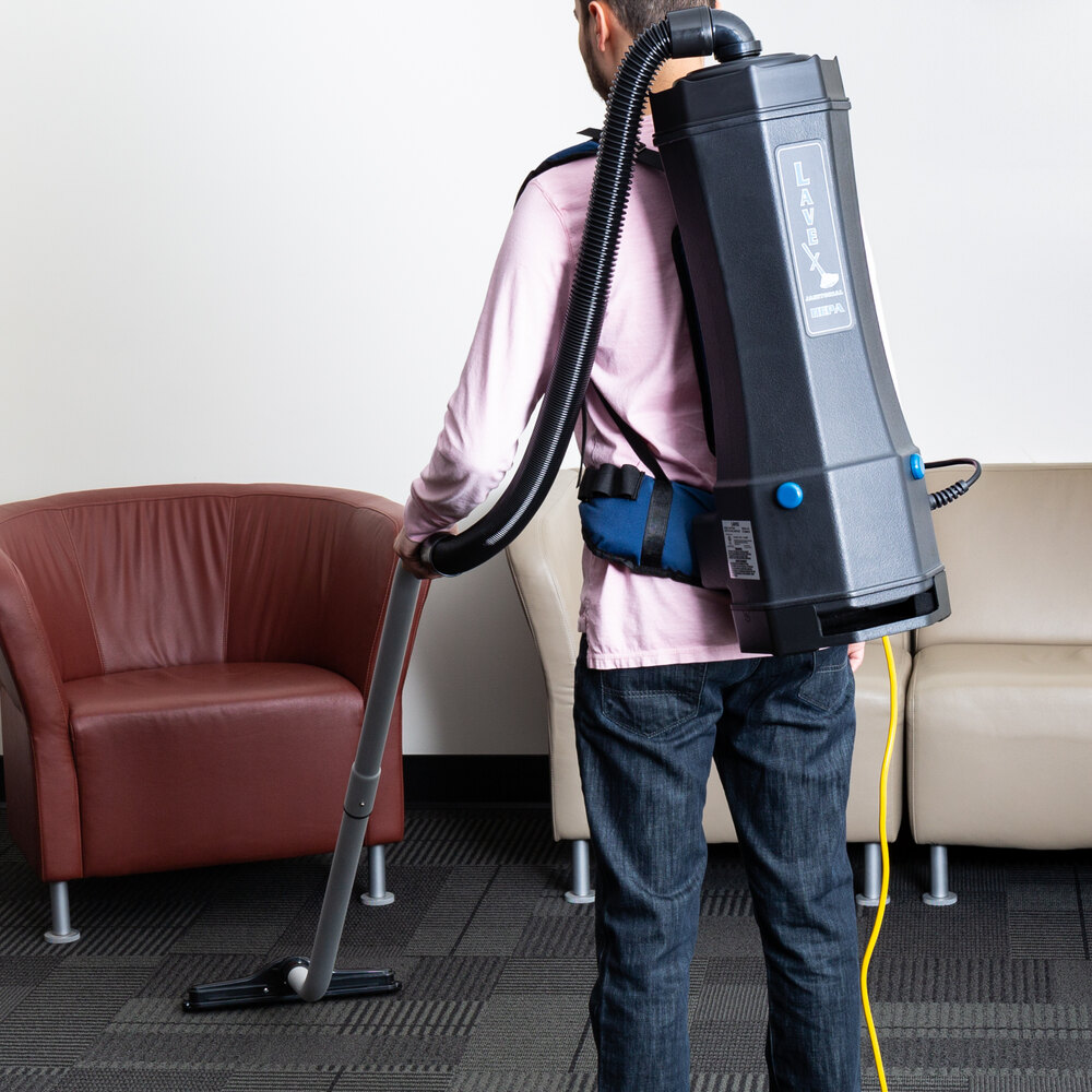 Lavex Janitorial 10 Qt. Backpack Vacuum with HEPA Filtration and 8 ...