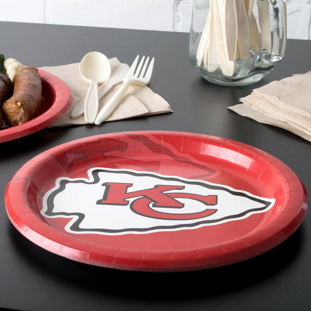 Creative Converting 429516 Kansas City Chiefs 9" Paper Dinner Plate ...