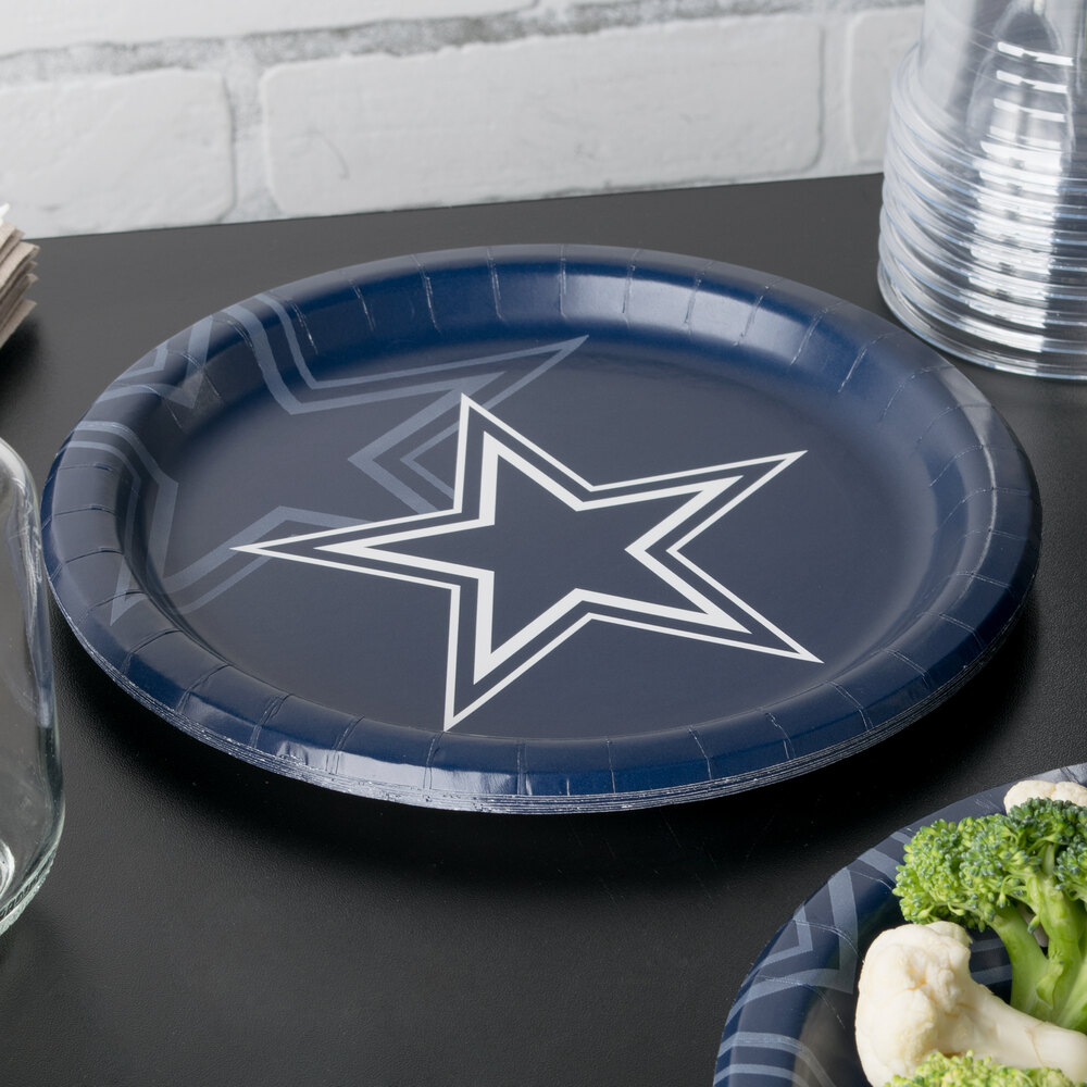 Creative Converting 429509 Dallas Cowboys 9" Paper Dinner Plate - 96/Case