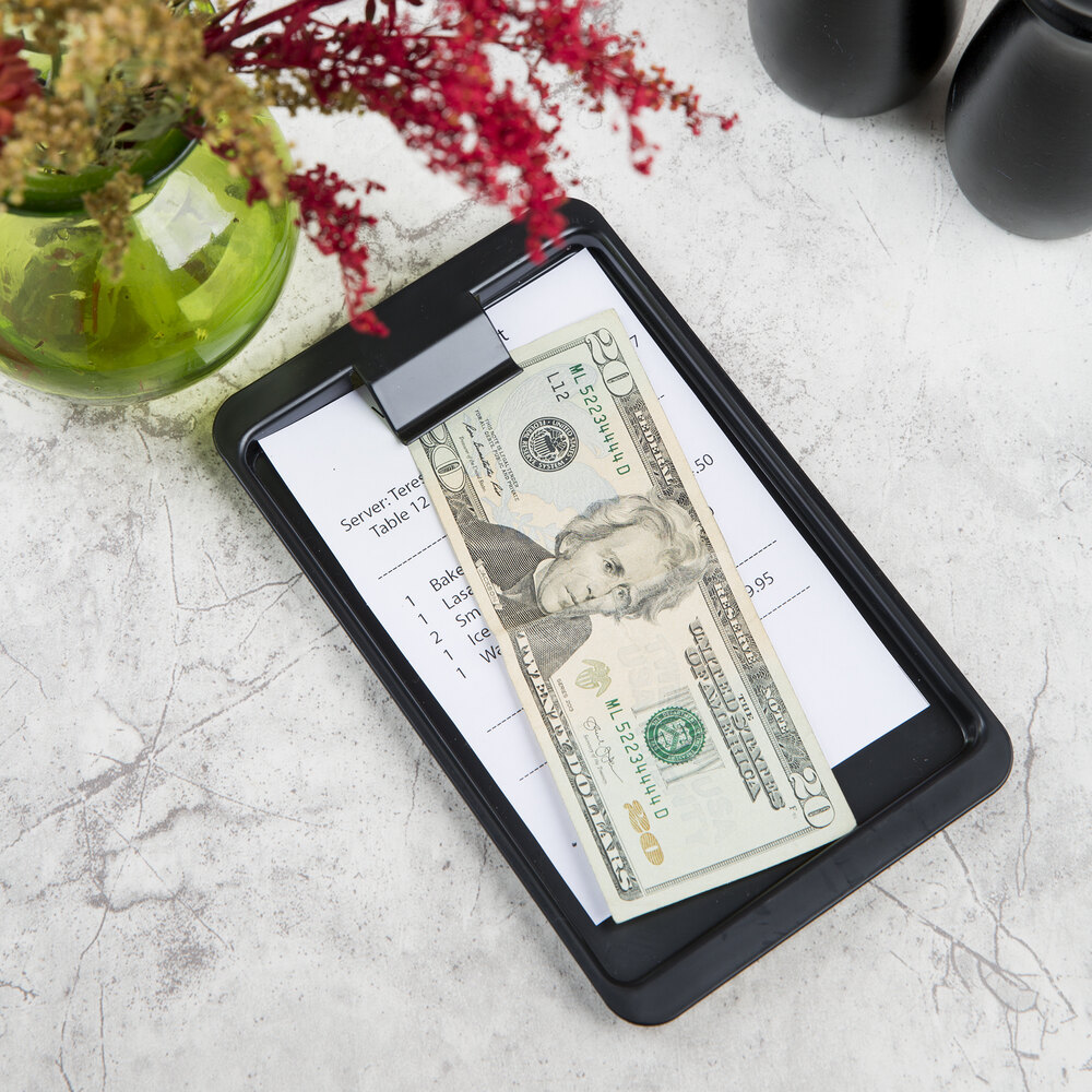 Carlisle 302003 Black Check Holder Tip Tray