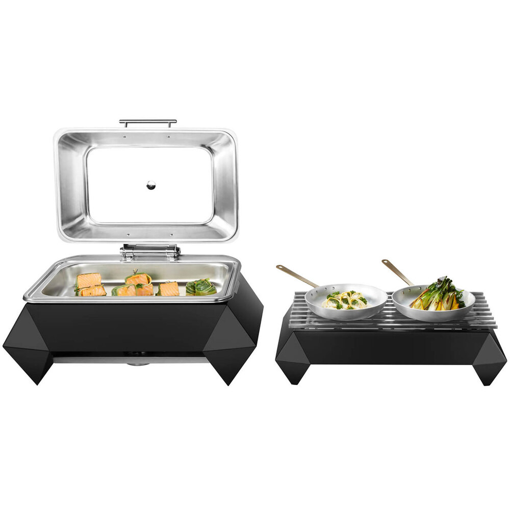 Rosseto SM274 Multi-Chef Diamond 26" x 15 3/4" x 7 1/2" Black Matte ...