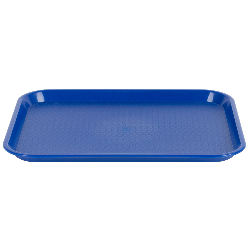 Choice 14" x 18" Blue Plastic Fast Food Tray