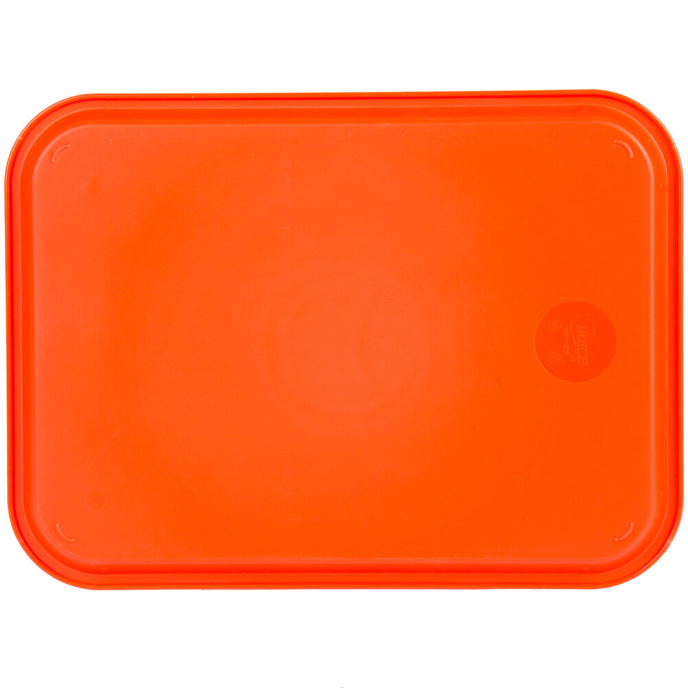 Choice 12" x 16" Orange Plastic Fast Food Tray - 24/Case