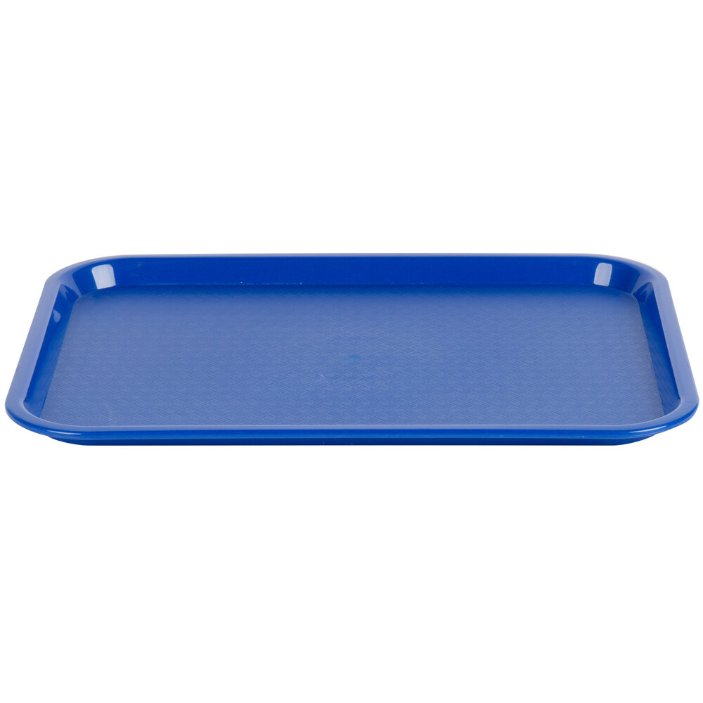 Choice 12" x 16" Blue Plastic Fast Food Tray - 24/Case