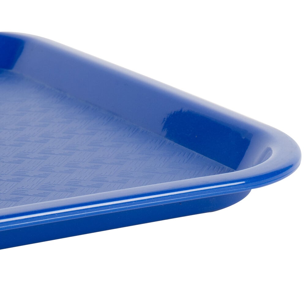 Choice 12" x 16" Blue Plastic Fast Food Tray - 24/Case