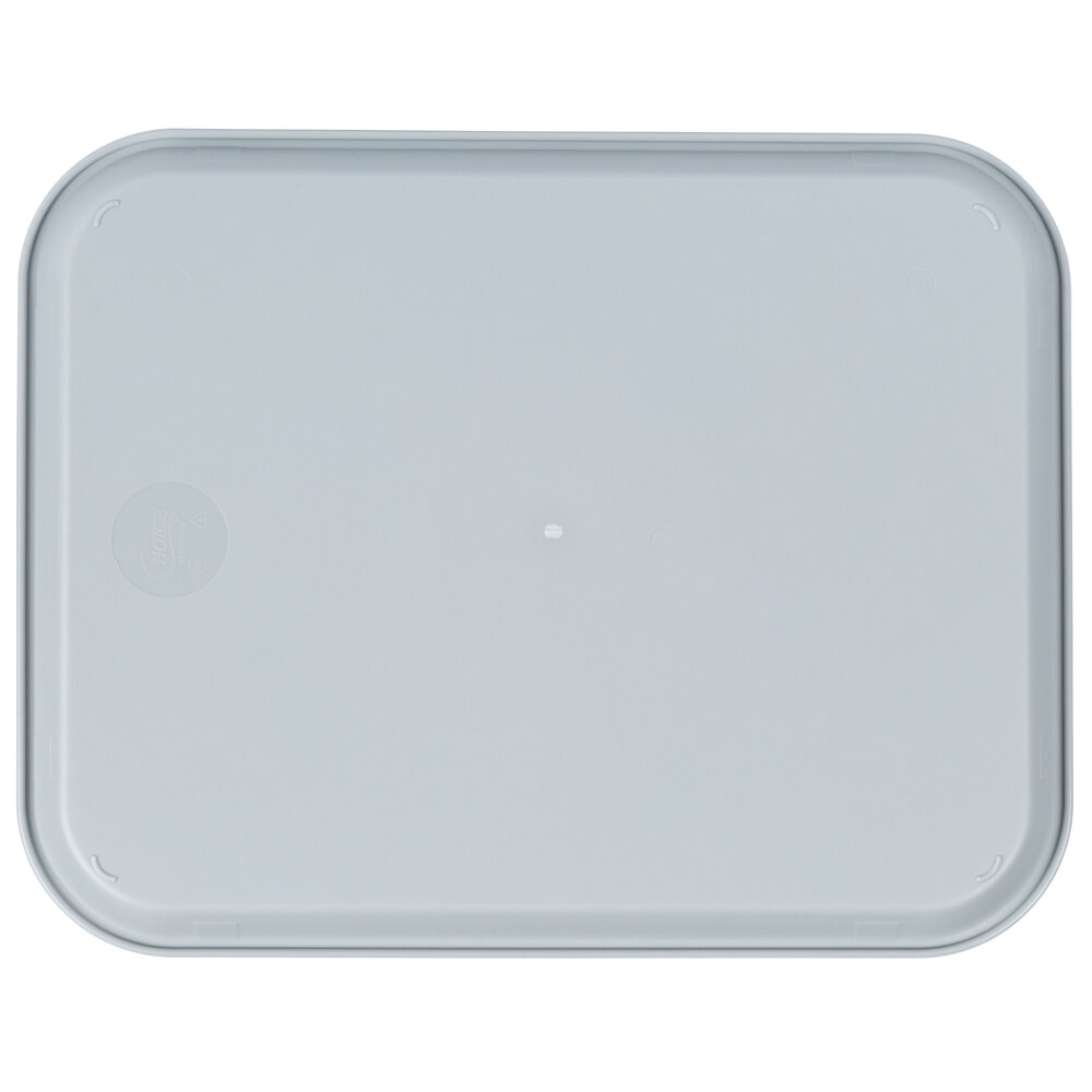 Choice 14" x 18" Gray Plastic Fast Food Tray - 12/Pack