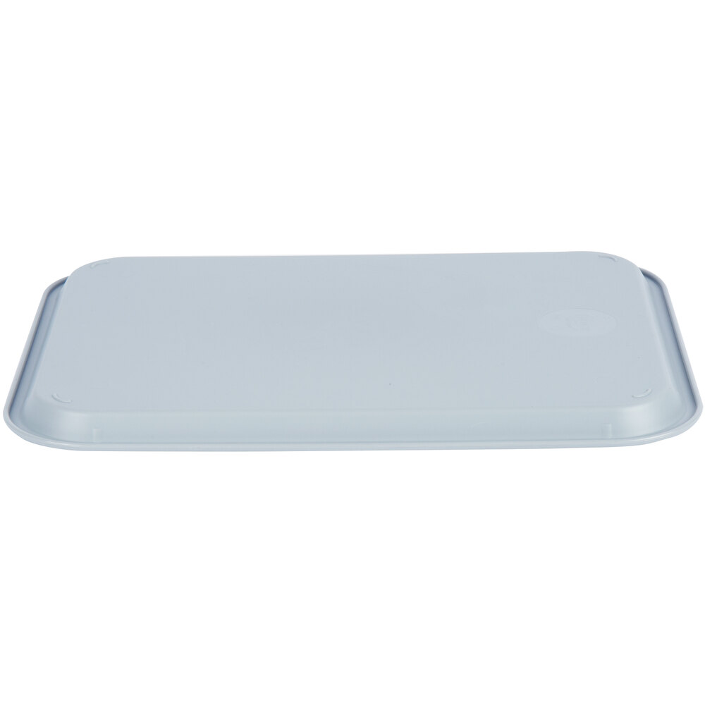 Choice 12" x 16" Gray Plastic Fast Food Tray - 12/Pack