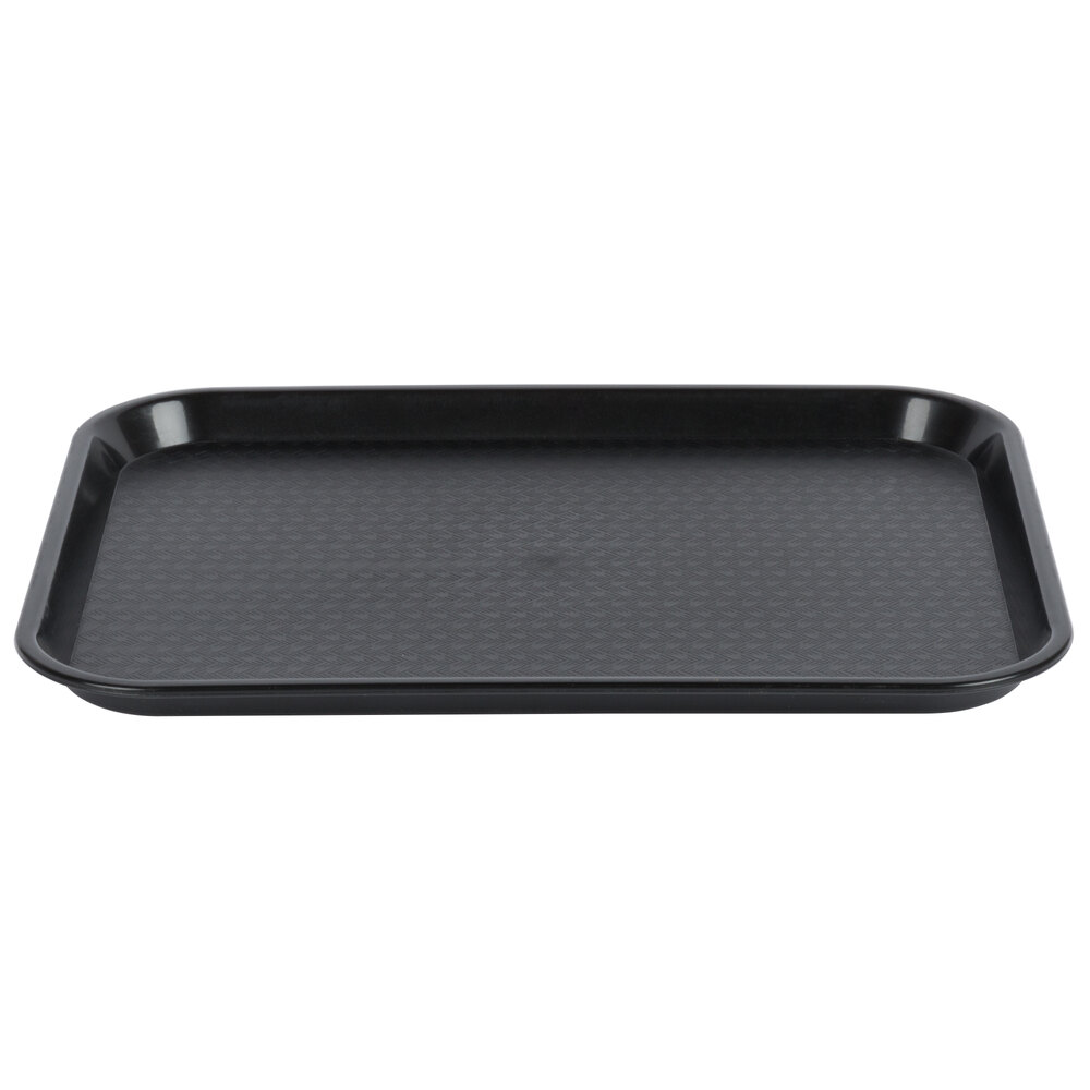 Choice 14" x 18" Black Plastic Fast Food Tray