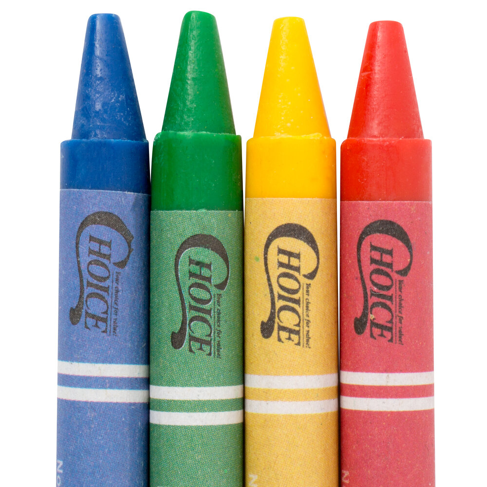 Choice 4 Pack Kids' Restaurant Crayons in Cello Wrap - 100/Pack
