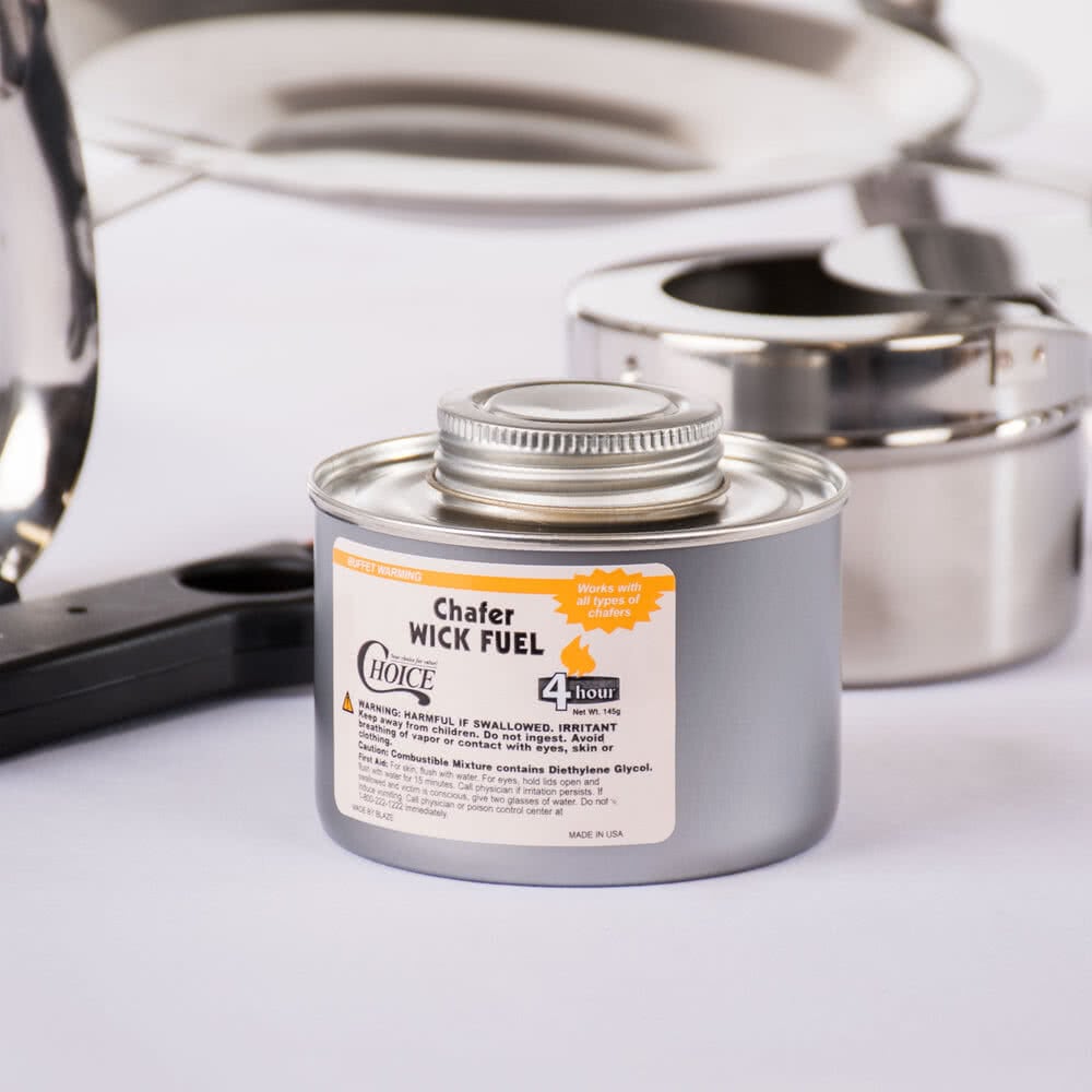 Choice 4 Hour Wick Chafing Dish Fuel with Safety Twist Cap - 12/Pack