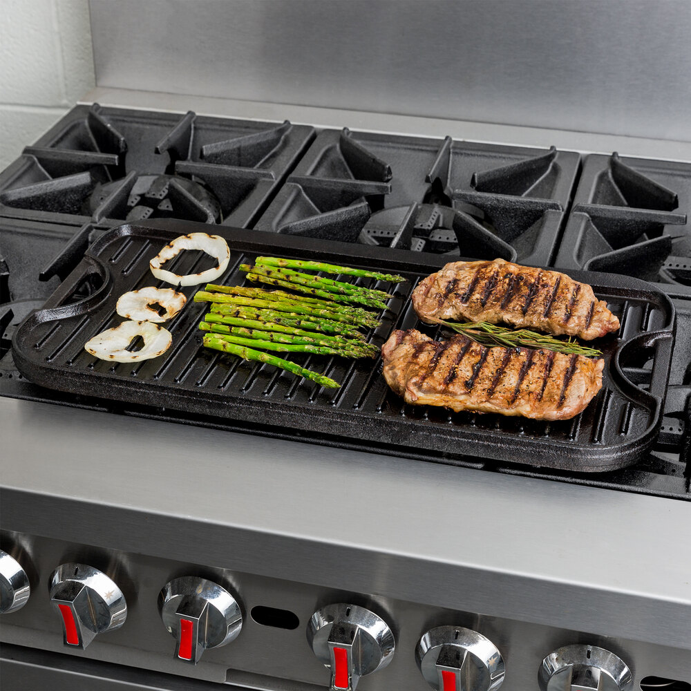 Cast Iron Reversible Griddle (Pre-Seasoned, 21" x 11")