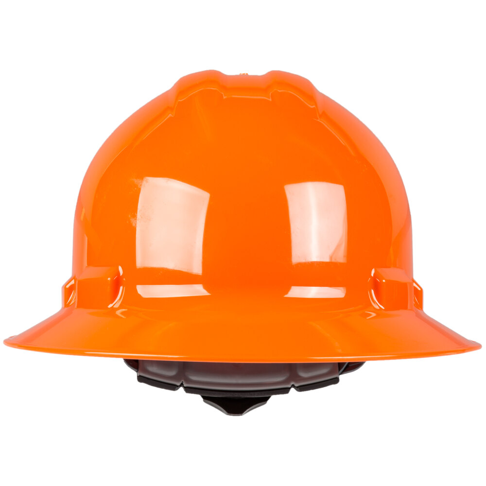 Duo Safety Orange Full-Brim Style Hard Hat with 4-Point Ratchet Suspension