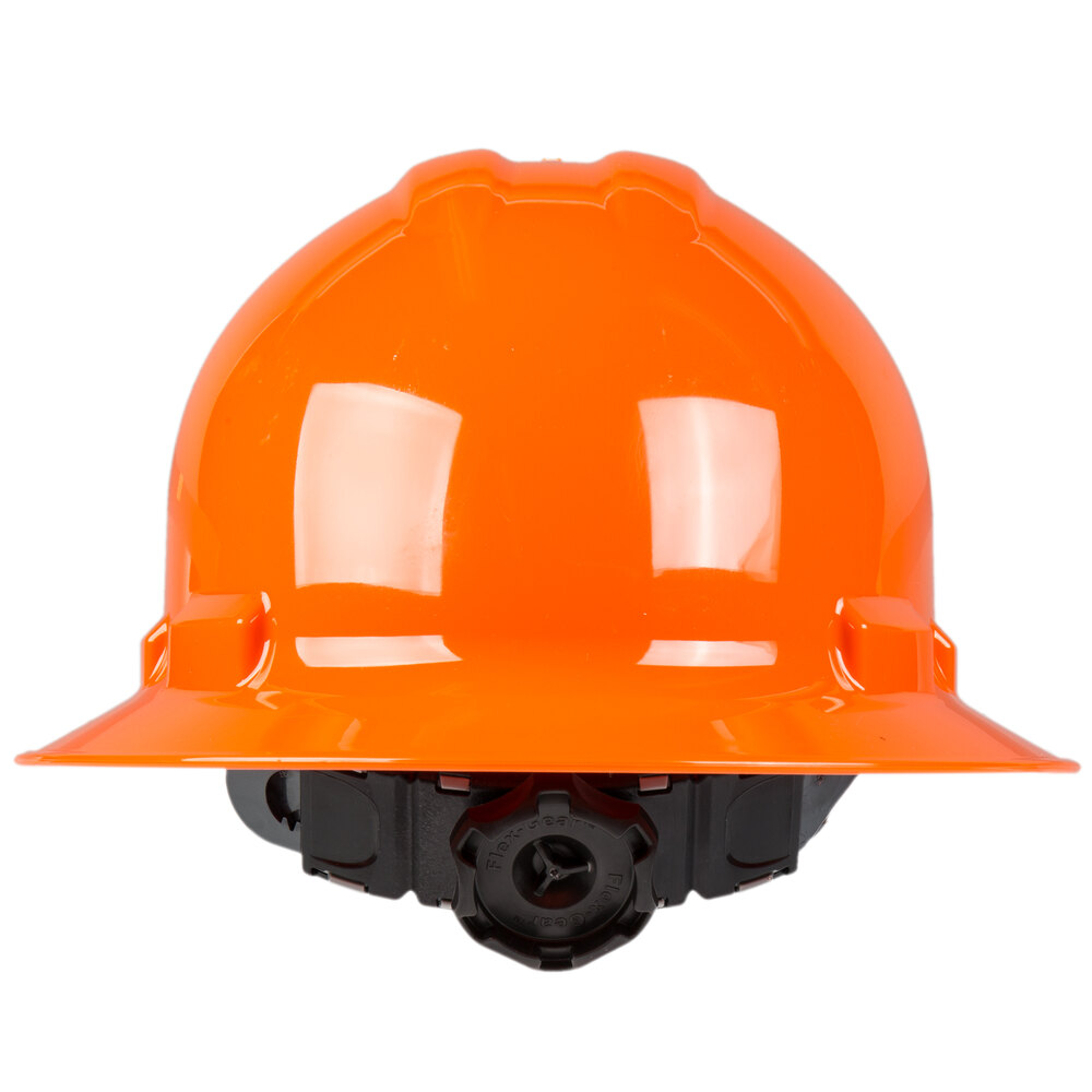 Duo Safety Orange Full-Brim Style Hard Hat with 4-Point Ratchet Suspension