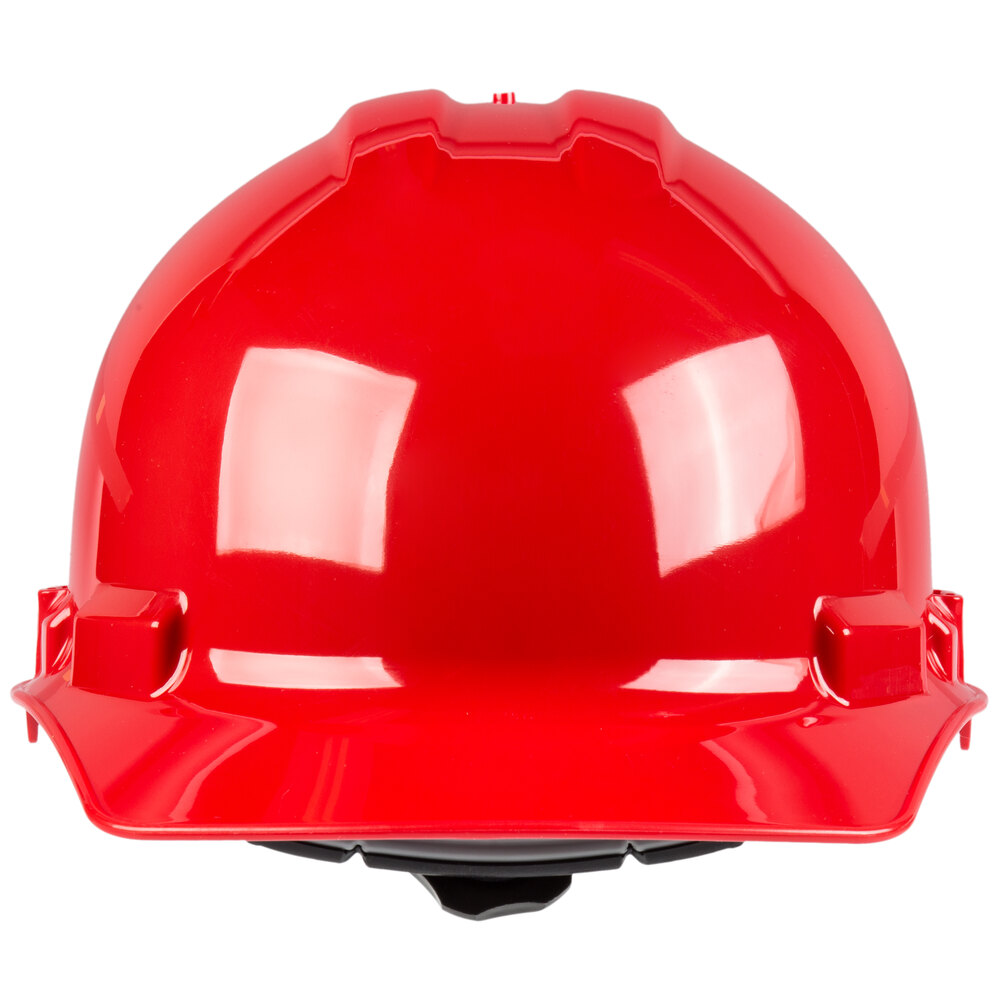 Duo Safety Red Cap Style Hard Hat with 4-Point Ratchet Suspension